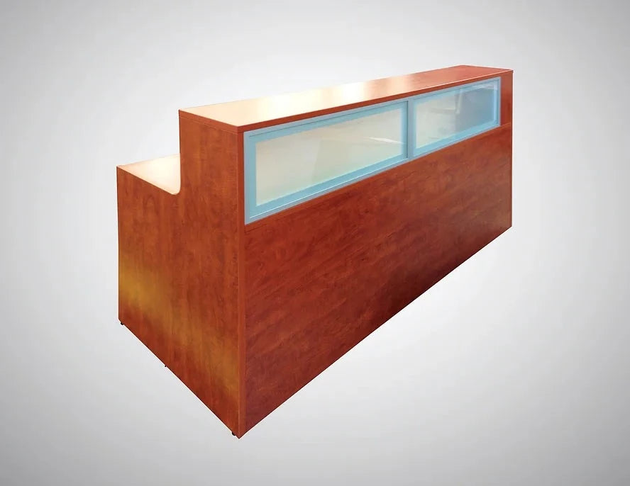 Maverick Custom Glass Reception Desk