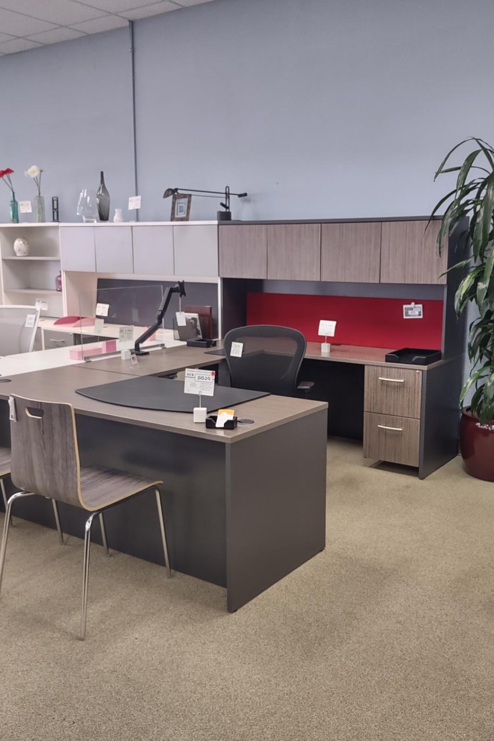 Monterey Desk Shell 30"D x 66"W with pedestal