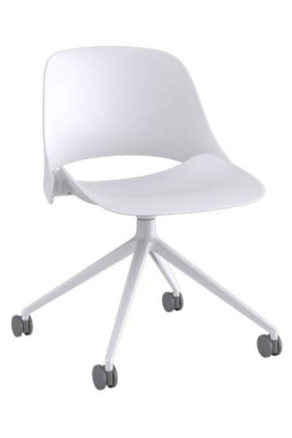 TREA Guest Chair - White Powder Coat Base