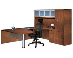 Cherryman Jade Executive Desk in Cherry Wood or Mahogany.