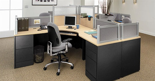 Global Divide Glass or Fabric Desk Partitons and Office Wall Dividers