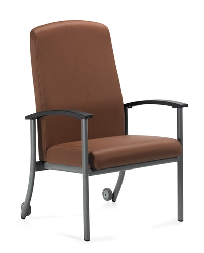 Strand GC3707HB High Back Single Seat Armchair with Casters by Global
