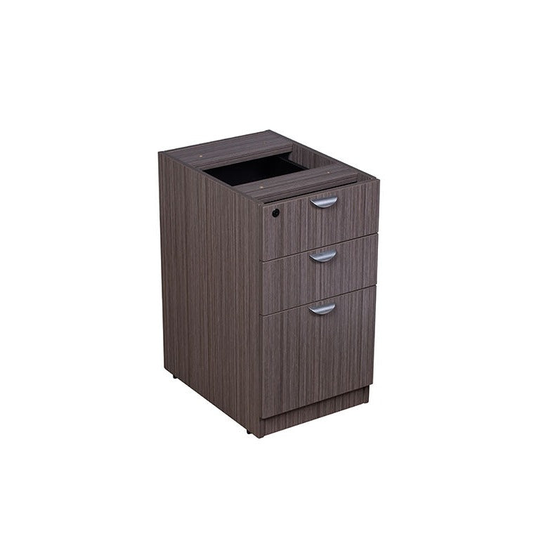 Boss Deluxe Driftwood Pedestal-Full, Box/Box/File, 15.5"W x 22"D x 28.