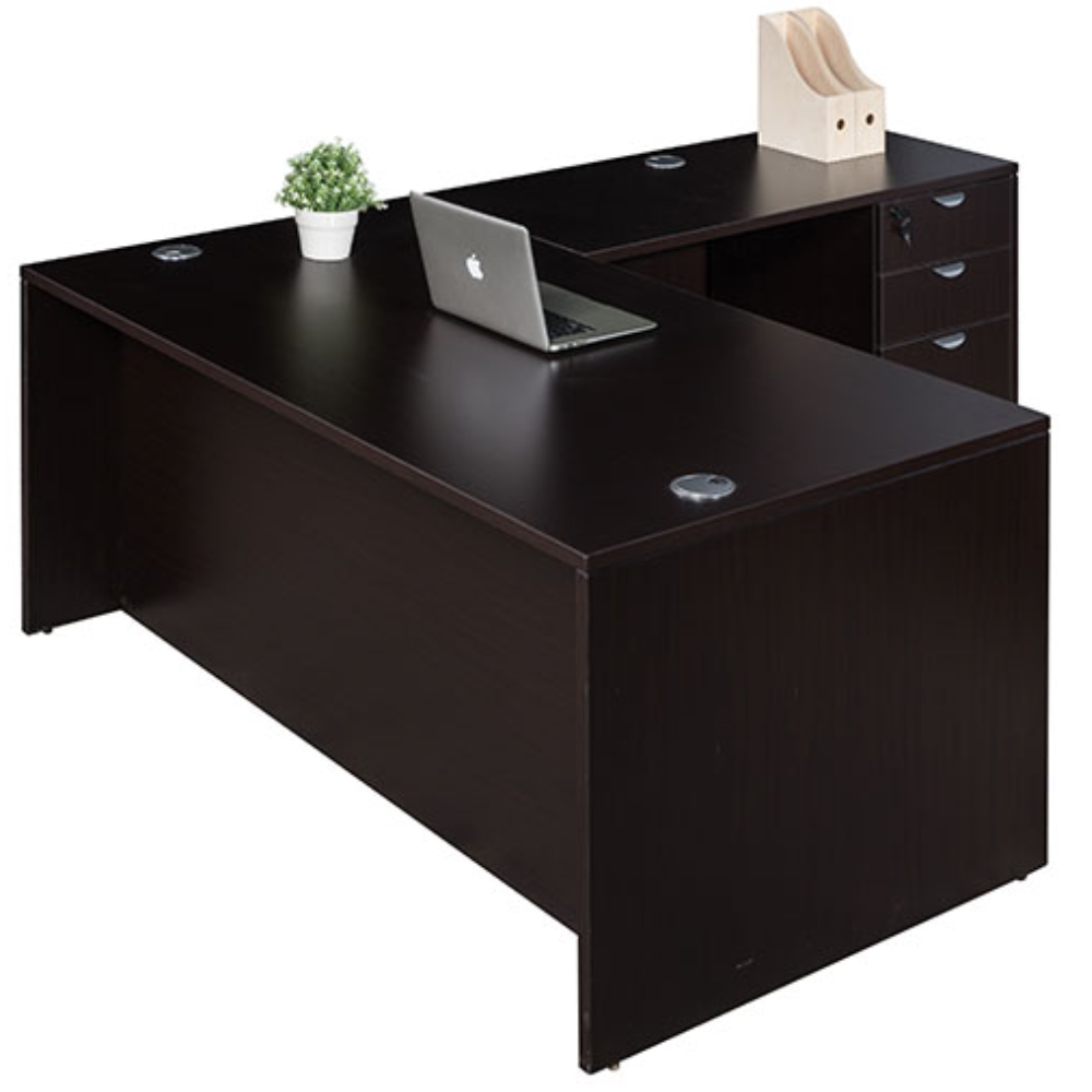 Boss Holland Series 71 Inch Desk, Executive L-Shape