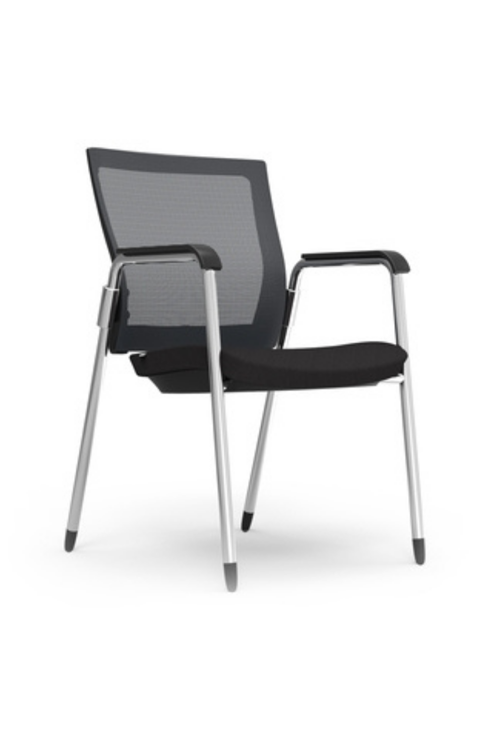 iDesk Oroblanco Black Mesh Guest Chair