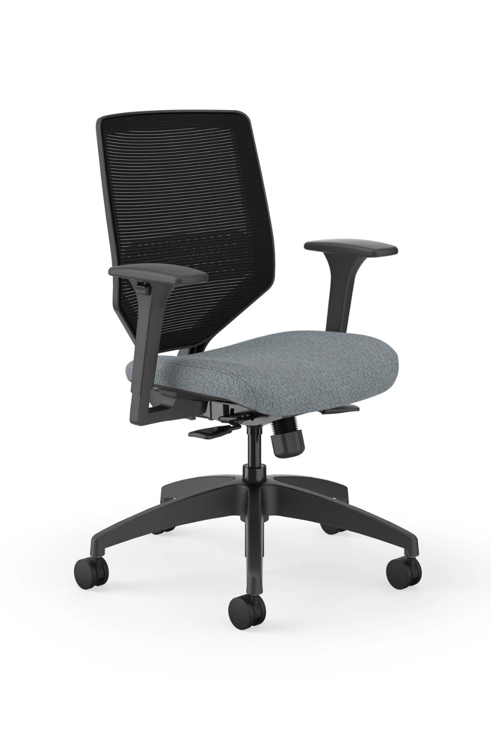 HON Solve Office Task Gray Fabric Chair with High Back Mesh