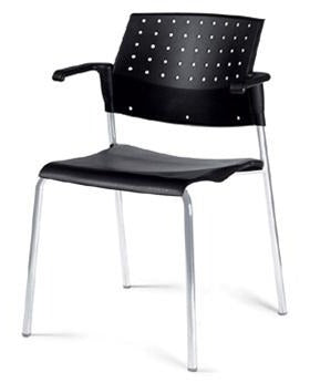 Global Sonic Stacking Armchair, Polypropylene Seat & Back (6513)