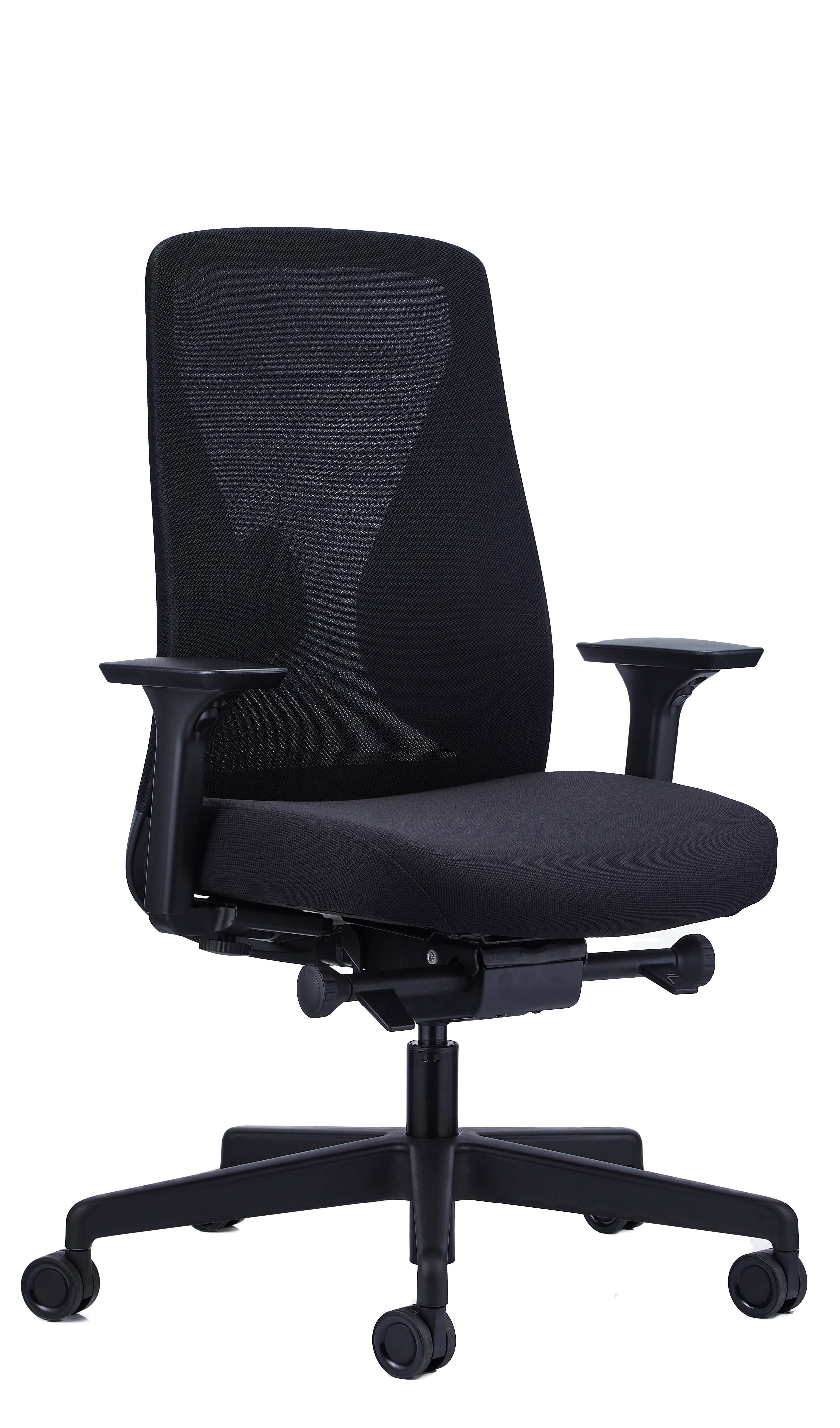 LAUNCH Task Black Fabric Chair by Eeurotech