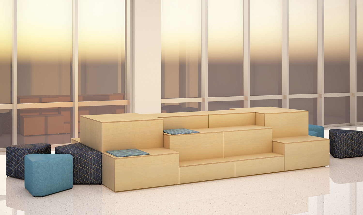 High Point Flex Tiered 3 Seating - 2083